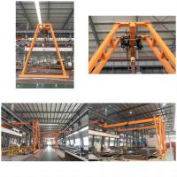 China 10 Ton Single Beam Truss Type Rail Mounted Electric Semi Gate Gantry Crane 7.5-30m Span for sale