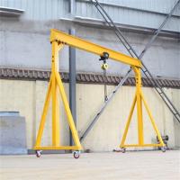China Aluminum Portable Mobile Single Girder Gantry Crane with Electric Hoist 3T 5T for sale