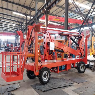 China Self Propelled Trailer Mounted Cherry Picker Lift with PLC Control System 1 Year Warranty for sale