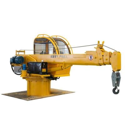 China 360 Degree Rotation Mobile Harbour Crane Marine Deck Ship Crane With Telescopic Boom for sale