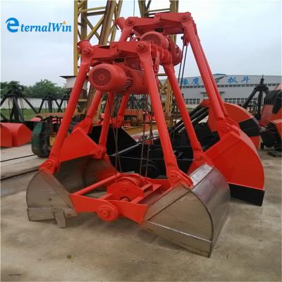 China 360 Degree Rotation Stainless Steel Clamshell Crane Grab - 2T-20T Capacity, 3-30m Lifting Height for Port Handling for sale