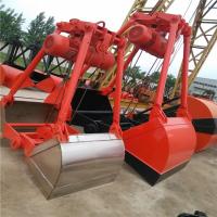 China Hydraulic Four Rope Crane Grab Bucket 8-15m³ Capacity 11.9-23.1t SWL Stainless Steel Clamshell for sale