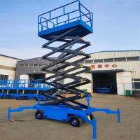 China 10m Hydraulic Scissor Lift Platform 500kg Capacity 220V Aerial Work Lift with Outriggers for sale