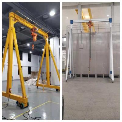 China Mobile Aluminum Alloy Portable Gantry Crane 3T 5T with Electric Chain Hoist for sale