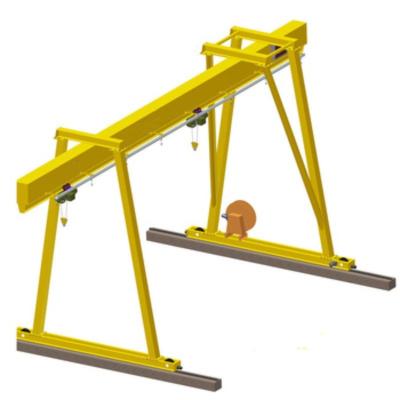 China Electric Travelling Single Girder Gantry Crane 5T 10T Rubber Tyred Mobile 20m Span for sale
