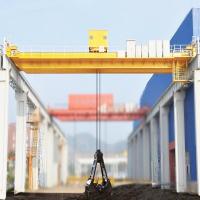 China A5 A6 A7 Double Girder Bridge Crane 3-50 Ton Capacity 5-40m Span Overhead Crane With Grab for sale