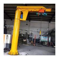 China 500kg 360 Degree Slewing Arm Cantilever Jib Crane with Electric Chain Hoist 6m Height for sale