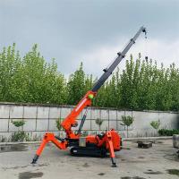 China 2500kg Telescopic Spider Crane 3-12 Ton Lifting Capacity Heavy Duty Crawler Crane for sale