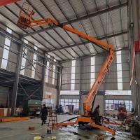 China Electric Articulating Spider Boom Lift 10m 14m Tracked Cherry Picker 200kg for sale