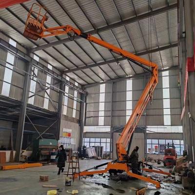 China Electric Articulating Spider Boom Lift 10m 14m Tracked Cherry Picker 200kg for sale