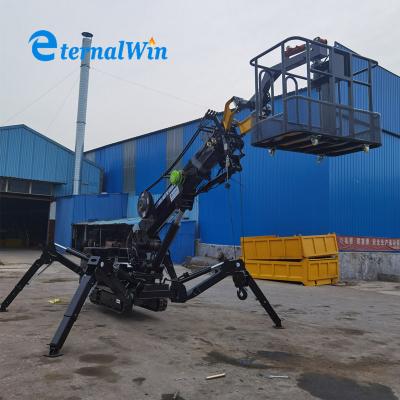 China Black Color Telescopic Boom Spider Crane 3 Ton Lifting Capacity for sale