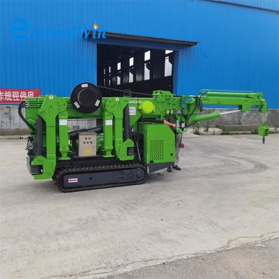 China Eternalwin 5 Ton 8 Ton Electric Spider Crawler Crane Telescopic Boom Green for sale