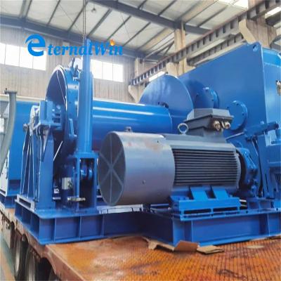 China Customizable Electric Marine Winch 50m to 2000m Wire Rope Capacity 1-100 Ton for sale