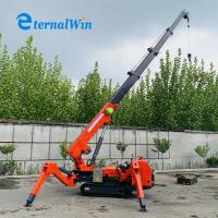 China 8 Ton Lifting Capacity Spider Crawler Crane In Red For Heavy Lifting Needs for sale