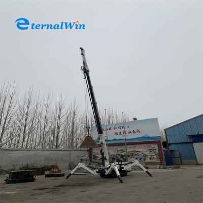 China Eternalwin Mini Spider Crane 3-12 Ton Telescopic Boom Electric Diesel Powered for sale