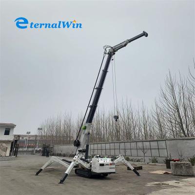 China Mini Spider Crawler Crane 3 Ton Electric Diesel Telescopic Boom Steel Construction for sale