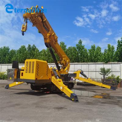 China Telescopic Mini Spider Crane 3-12 Ton Lifting Capacity Electric Diesel Steel for sale