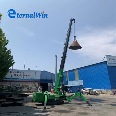 China Telescopic Boom Mini Spider Crane With Electric And Diesel Power for sale