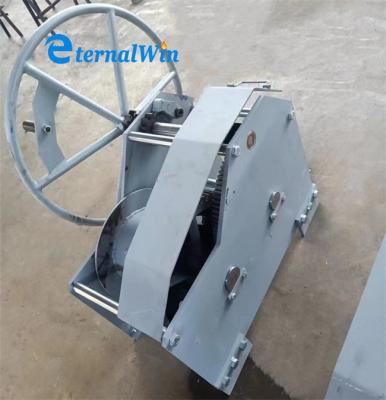 China Custom Drum 20kn 30kn 50kn Marine Manual Hand Winch for Boat Mooring Towing for sale