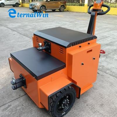 China 20 Ton Capacity Electric Tractor with Electromagnetic Brake and Rubber Solid Wheels for Heavy Load Handling for sale