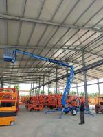 China Customized Capacity Electric Boom Lifter AC/DC Power Anti Slip Steel Platform 1 Year Warranty for sale
