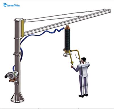 China Black Vacuum Tube Lifter 25kg to 200kg Load Capacity with Power-off Protection for Industrial Use for sale