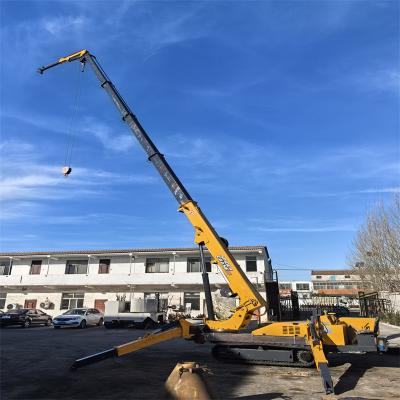 China 12 Ton Mini Spider Crawler Crane Telescopic Boom Electric Diesel Lifting Capacity for sale