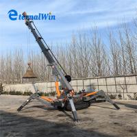 China Mini Spider Crane 3 Ton 5 Ton Electric Diesel Telescopic Boom Steel Construction for sale