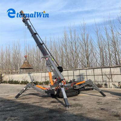 China Mini Spider Crane 3 Ton 5 Ton Electric Diesel Telescopic Boom Steel Construction for sale