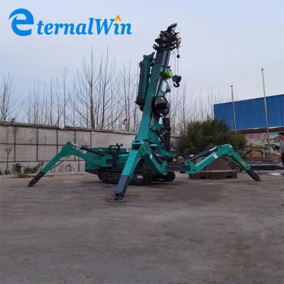 China Electric and Diesel Power Source Spider Crane with Telescopic Boom Reach for sale