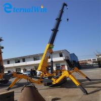 China Mini Spider Crane 3 Ton Electric Diesel Telescopic Boom Steel Construction for sale