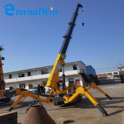 China Mini Spider Crane 3 Ton Electric Diesel Telescopic Boom Steel Construction for sale