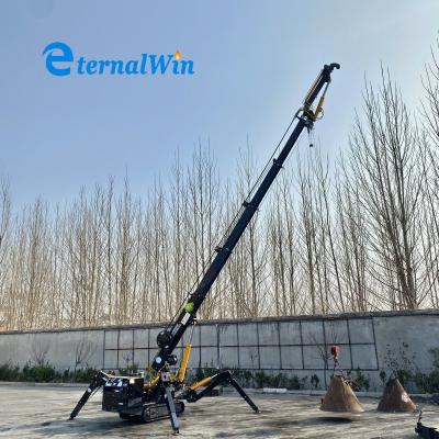 China Spider Crawler Crane 5 Ton 8.6m Working Radius 15m Lifting Height Remote Control for sale