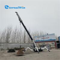China Electric Spider Crane 3-12 Ton Lifting Capacity 9.6m Jib Length 15m Max Height Remote Control for sale