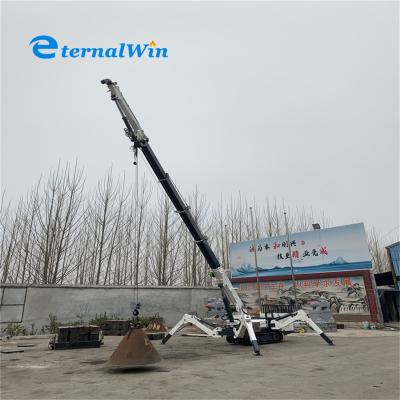 China Electric Spider Crane 3-12 Ton Lifting Capacity 9.6m Jib Length 15m Max Height Remote Control for sale