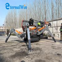 China 8 Ton Lifting Capacity Spider Crawler Crane with Max Working Radius of 8.6m for sale