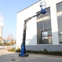 China Steel Vertical Boom Lifter 7.2-10.6m Working Height 200kg Load Capacity Electric Lifting Platform for sale