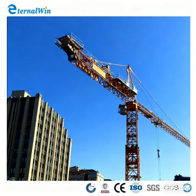 China Flat Top Tower Crane with Safety Features for High-rise Building Construction at Low-cost for sale