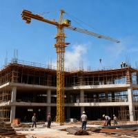 China Mast Section Dimension 2x2x3m Construction Tower Crane Featuring Free Height 30.1m Engineered for Heavy Load Operations for sale