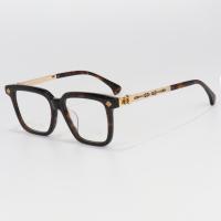 China Y2k China Classic Style Spec Retro Transparent Grey Brown Optical Prescription Multifocal Luxury Brand Designer Glasses Frames for sale