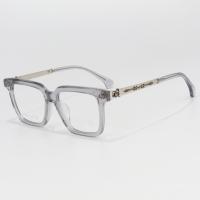 China Y2k China Classic Style Spec Retro Transparent Grey Brown Optical Prescription Multifocal Luxury Brand Designer Glasses Frames for sale