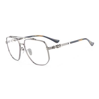 China CH8077 High Quality Oversize Titanium Pilot Solid Y2K Luxury Brand Women Custom Made Party clear Frame Glasses for Unisex Men for sale