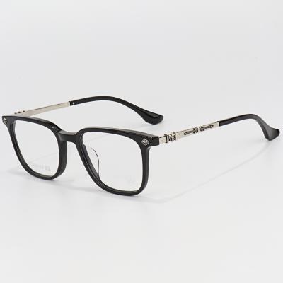 China 8293 Spec Premium Classic Hot Black Transparent Grey Tea Women Men Prescription Presbyopia Luxury Brand Glasses Acetate Eyewear for sale