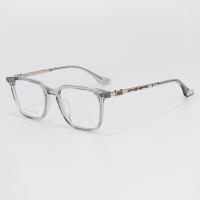 China 8293 Spec Premium Classic Hot Black Transparent Grey Tea Women Men Prescription Presbyopia Luxury Brand Glasses Acetate Eyewear for sale