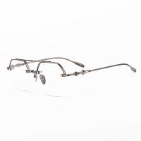 China Women's Men's Pilot Half Frame Black Optical Prescription Presbyopia Large Frame Luxury Brand Light Frames for Eye Glasses Eyes for sale