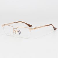 China Classic and Versatile Half Frame Black Marble Gun Color Optical Prescription Multi Focus Luxury Brand Superior Quality Glasses for sale