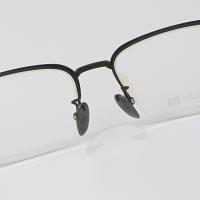 China Classic and Versatile Half Frame Black Marble Gun Color Optical Prescription Multi Focus Luxury Brand Superior Quality Glasses for sale