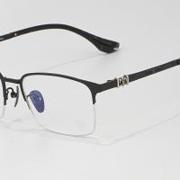 China Classic and Versatile Half Frame Black Marble Gun Color Optical Prescription Multi Focus Luxury Brand Superior Quality Glasses for sale