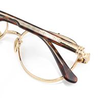 China Advanced Pure Titanium Eyeglass Frame Gold Silver Optical Prescription Luxury Brand pilot Reading Glasses Women Thick Eye Frame for sale