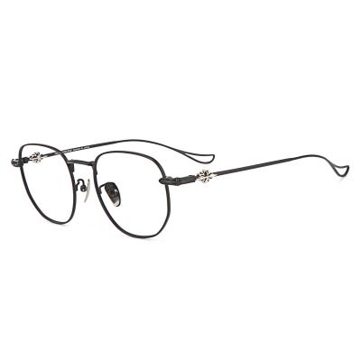 China Classic High-end Titanium Metal Butterfly Black Optical Presbyopia Solid Lightweight Glasses Factory Verified Eyewear Merchants for sale